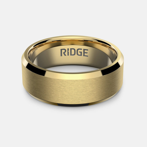 24K Gold Men's Tantalum Wedding Band - The Ridge - Ridge CA