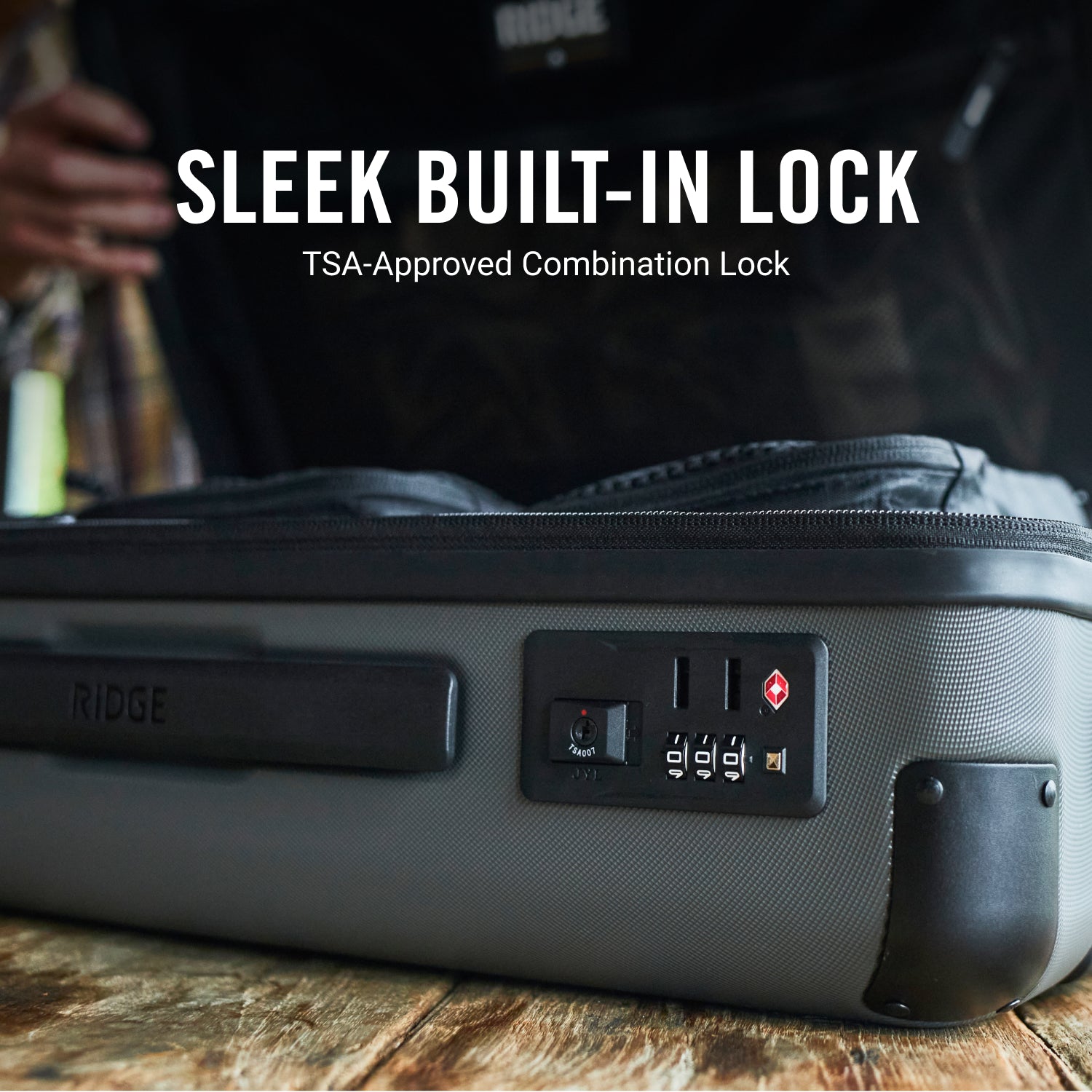 Ridge Check-In Luggage - Royal Black - Ridge CA