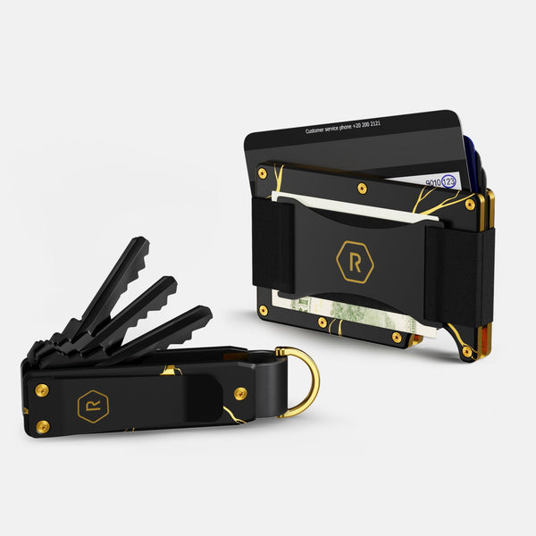 The Ridge: Wallet + Keycase Kit - Kintsugi - Black - Ridge CA