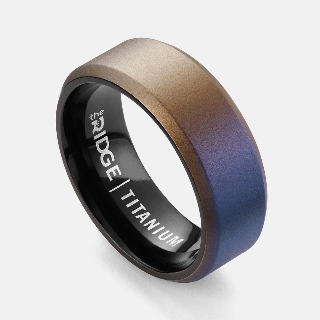 Men's Rings in Modern Style: Titanium, Gunmetal, 24k Gold & More - Ridge CA
