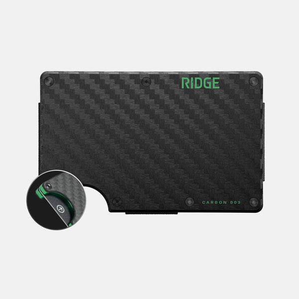 Ridge Wallet - Voodoo Green Carbon 003 // The Ridge - Ridge CA